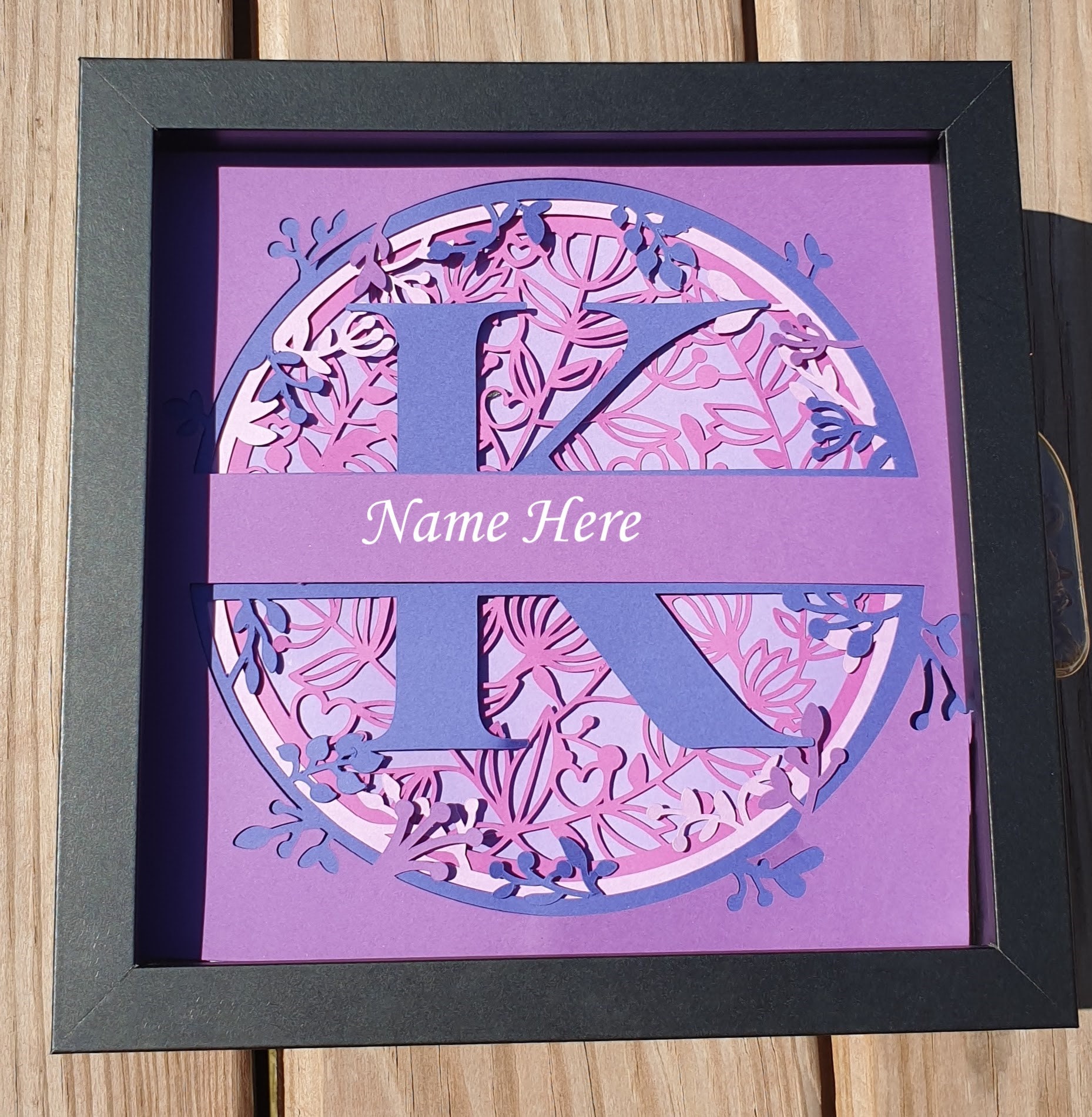 Customized Monogram Shadow Box - Etsy
