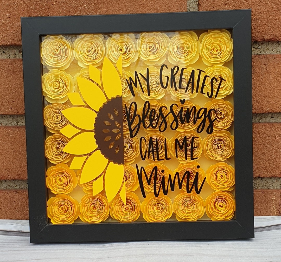 Floral Shadow Box Paper Flower Rose Shadow Box. Paper Rose - Etsy