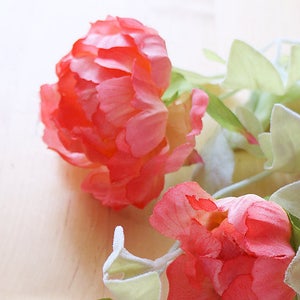 Mini Coral Red Peony (FB0062-01) | Silk Flower – Artificial Flower ...