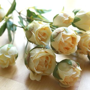 Mini Cream Yellow Spray Rose (FB0082-02) | Artificial Flower ...