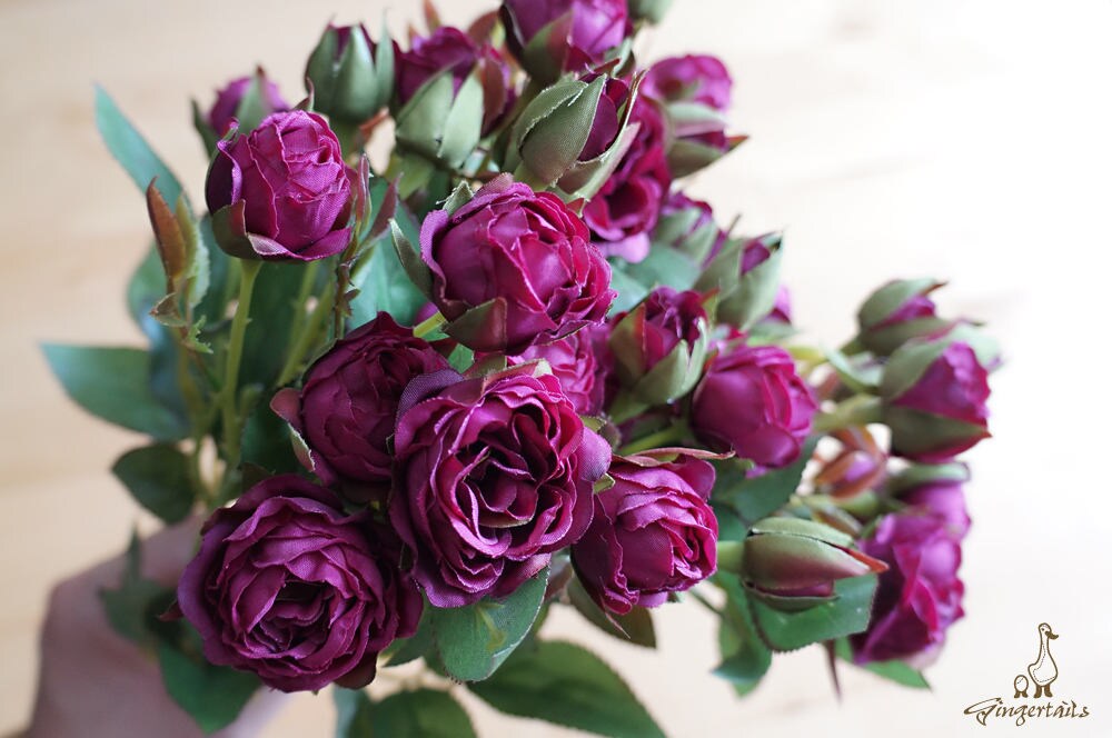 Mini Purple Spray Rose FB0065-06 Artificial Flower | Etsy