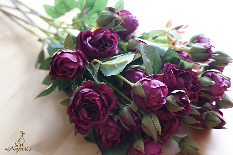 Mini Purple Spray Rose FB0065-06 Artificial Flower | Etsy