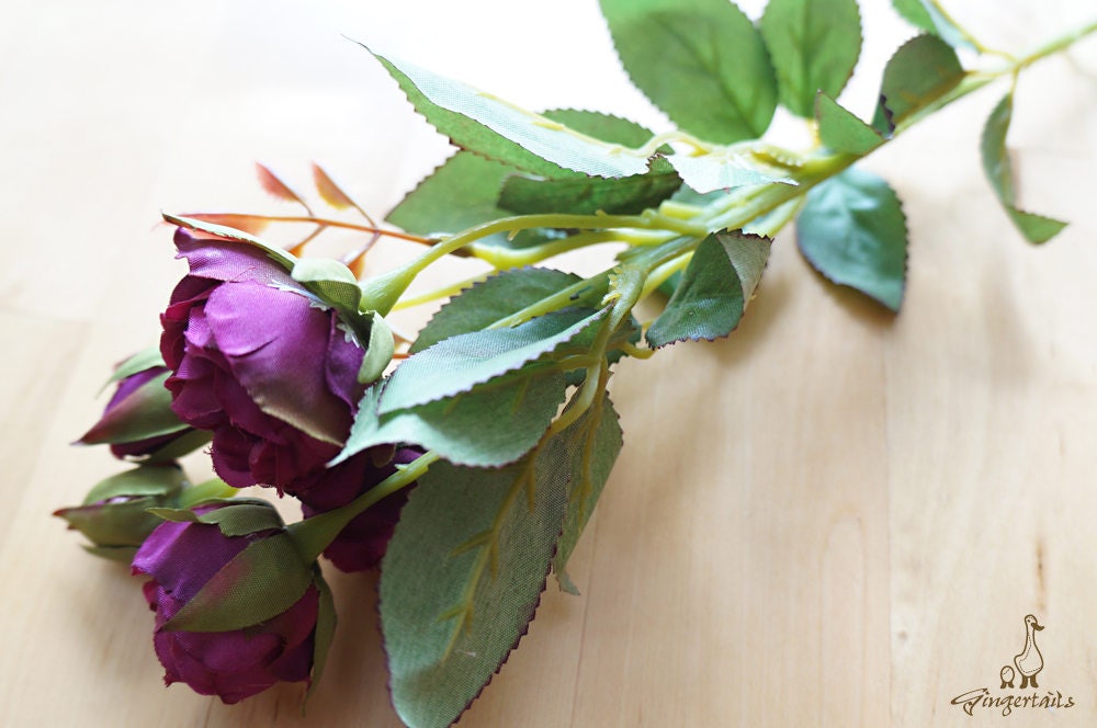 Mini Purple Spray Rose FB0065-06 Artificial Flower | Etsy