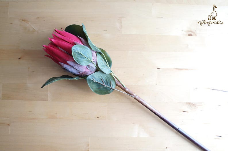 Large Red Protea FB0076-03 artificial flower flower | Etsy