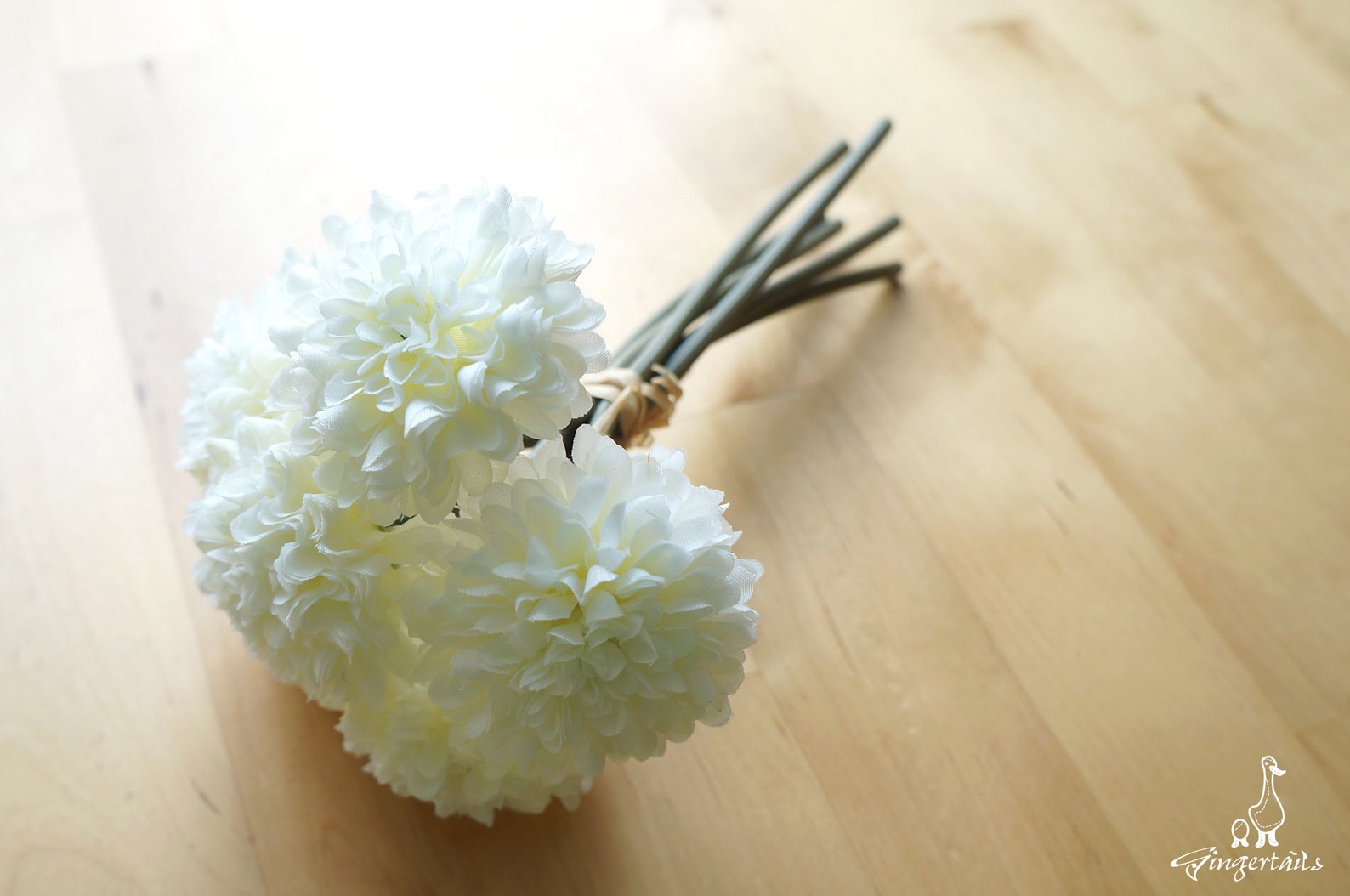 Mini Ivory Mums Bouquet FB0064-06 Artificial Flower - Etsy