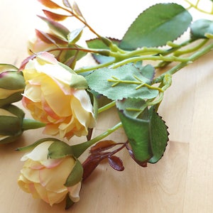 3 - 12 Stems Mini Butter Yellow Spray Rose (FB0065-02S) | Artificial ...