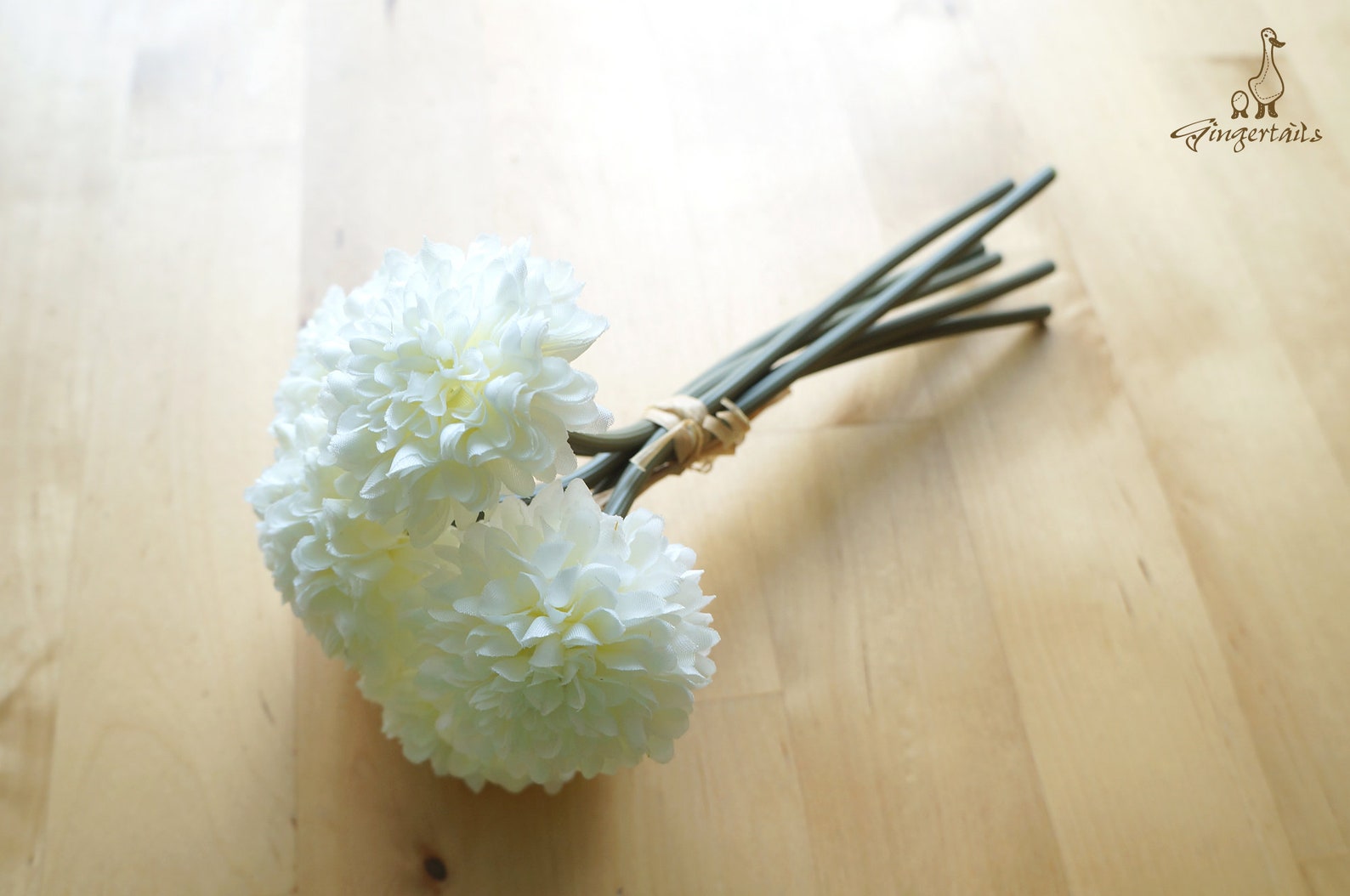Mini Ivory Mums Bouquet FB0064-06 Artificial Flower - Etsy