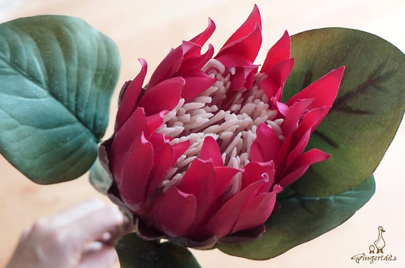 Large Red Protea FB0076-03 artificial flower flower | Etsy