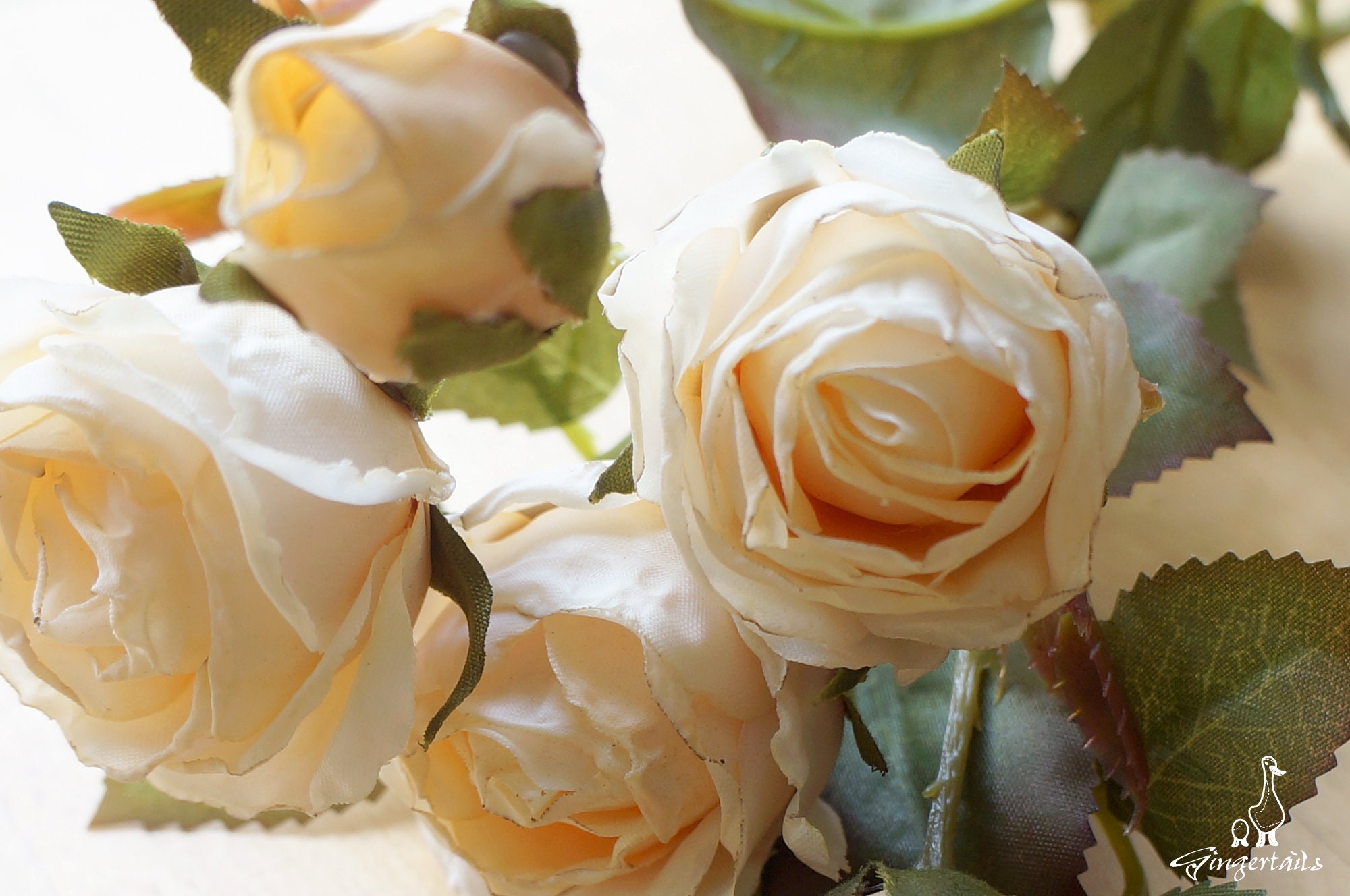 Vintage Style Ivory Rose FB0107-01 artificial flower | Etsy