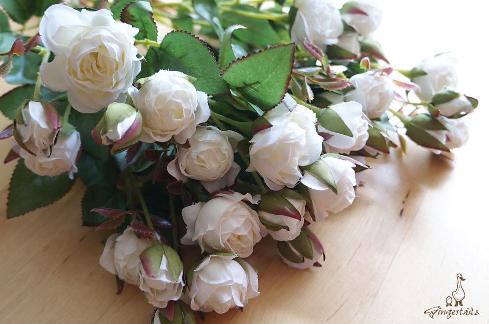 Mini White Spray Rose FB0065-01 Artificial Flower | Etsy