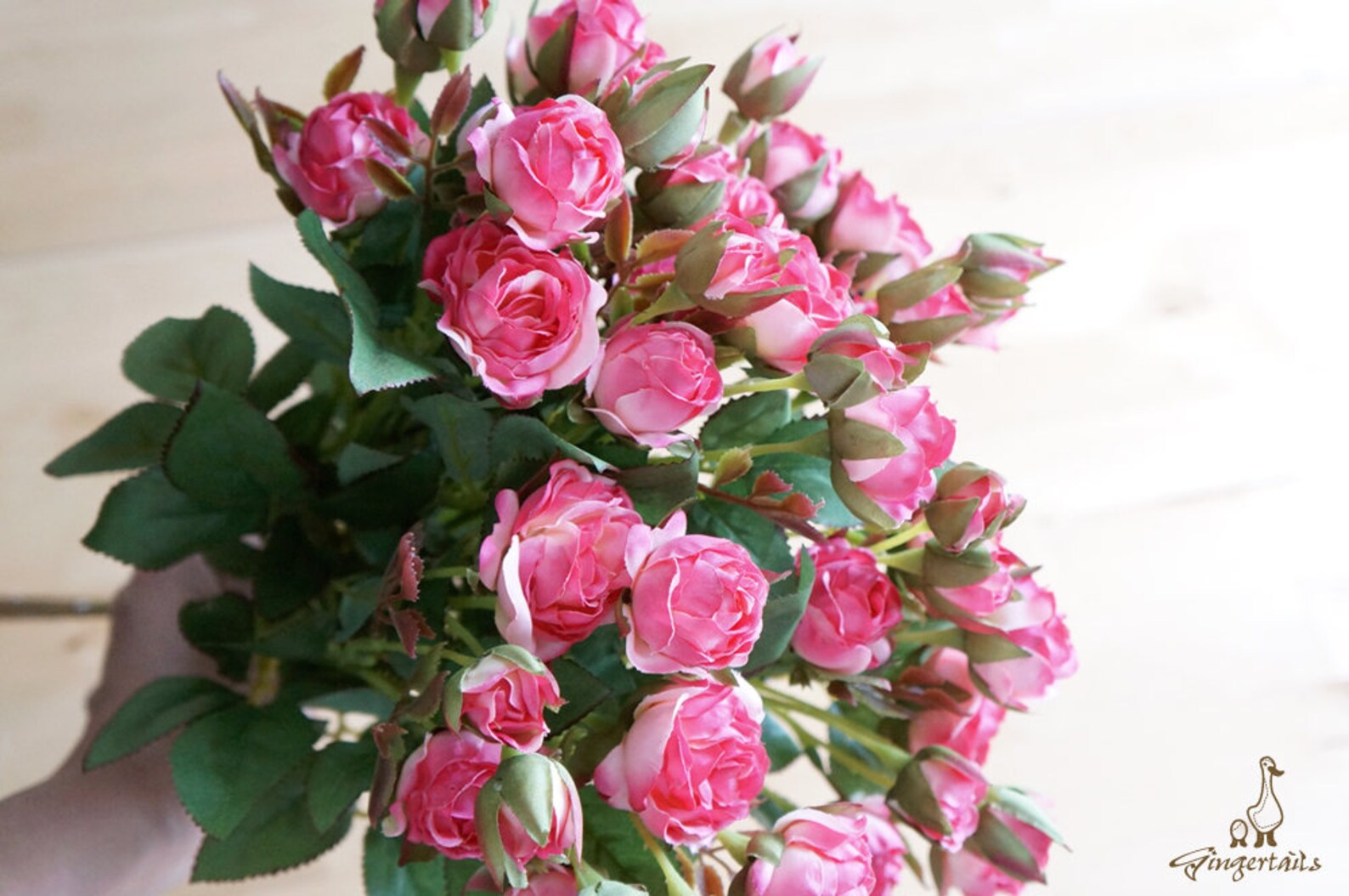 Mini Hot Pink Spray Rose FB0065-04 Artificial Flower - Etsy