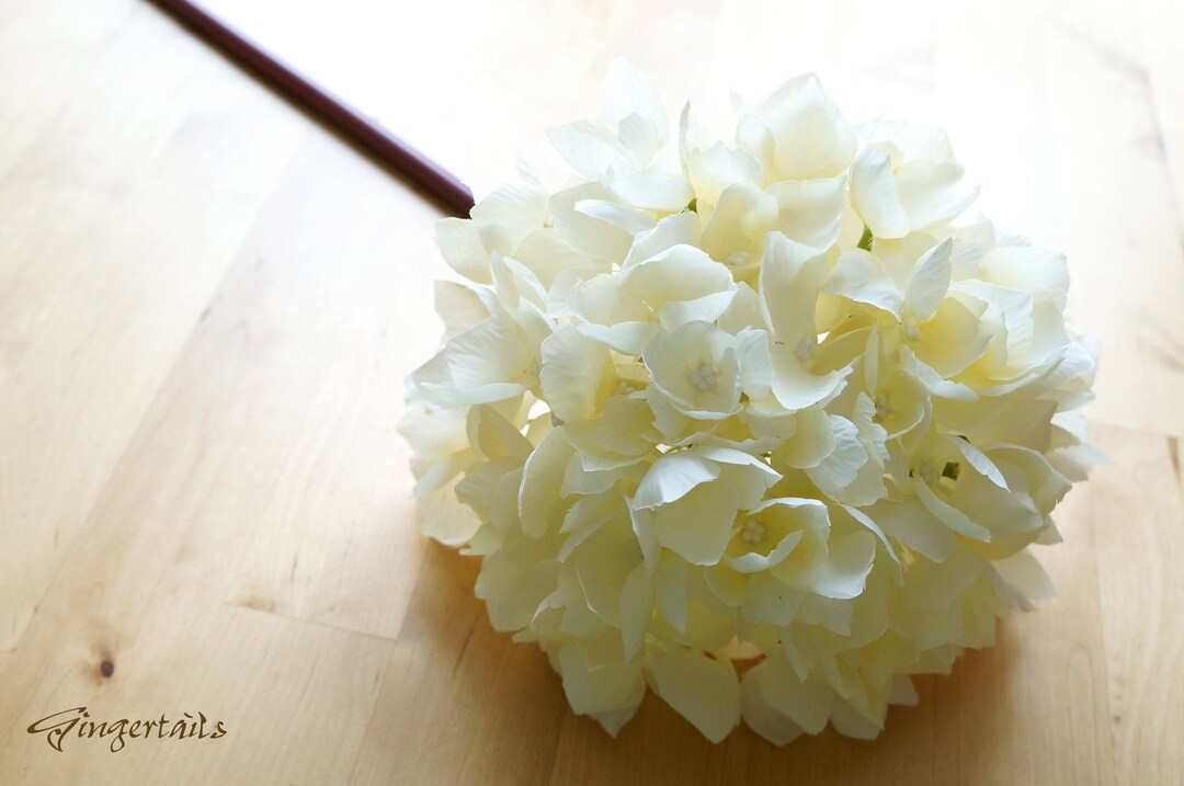 Vintage Style Pastel Yellow Hydrangea (FB0046-03) | Silk Flower ...