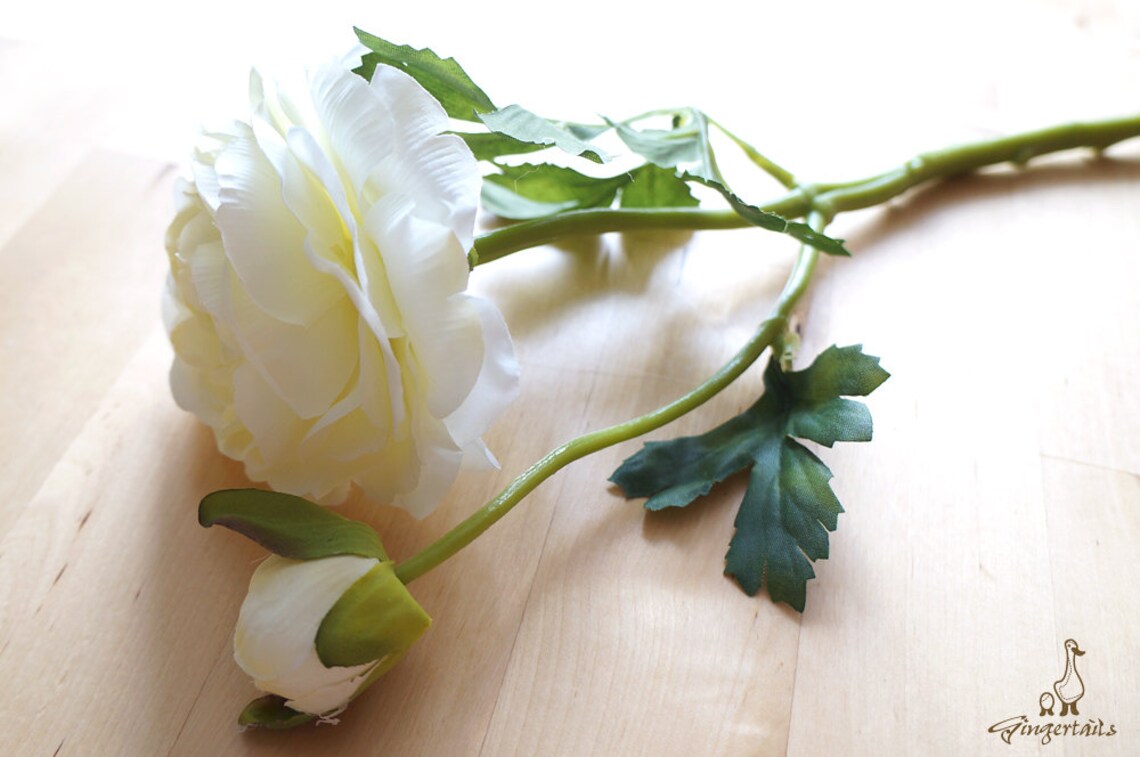 Ivory Ranunculus FB0055-01 Silk Flower Artificial Flower - Etsy