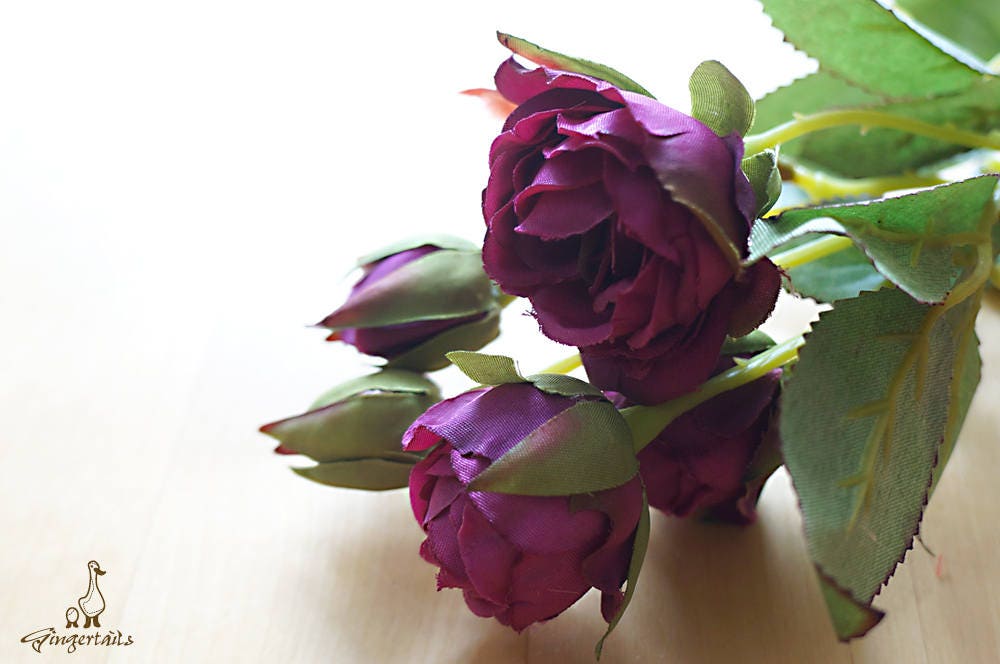 Mini Purple Spray Rose FB0065-06 Artificial Flower | Etsy