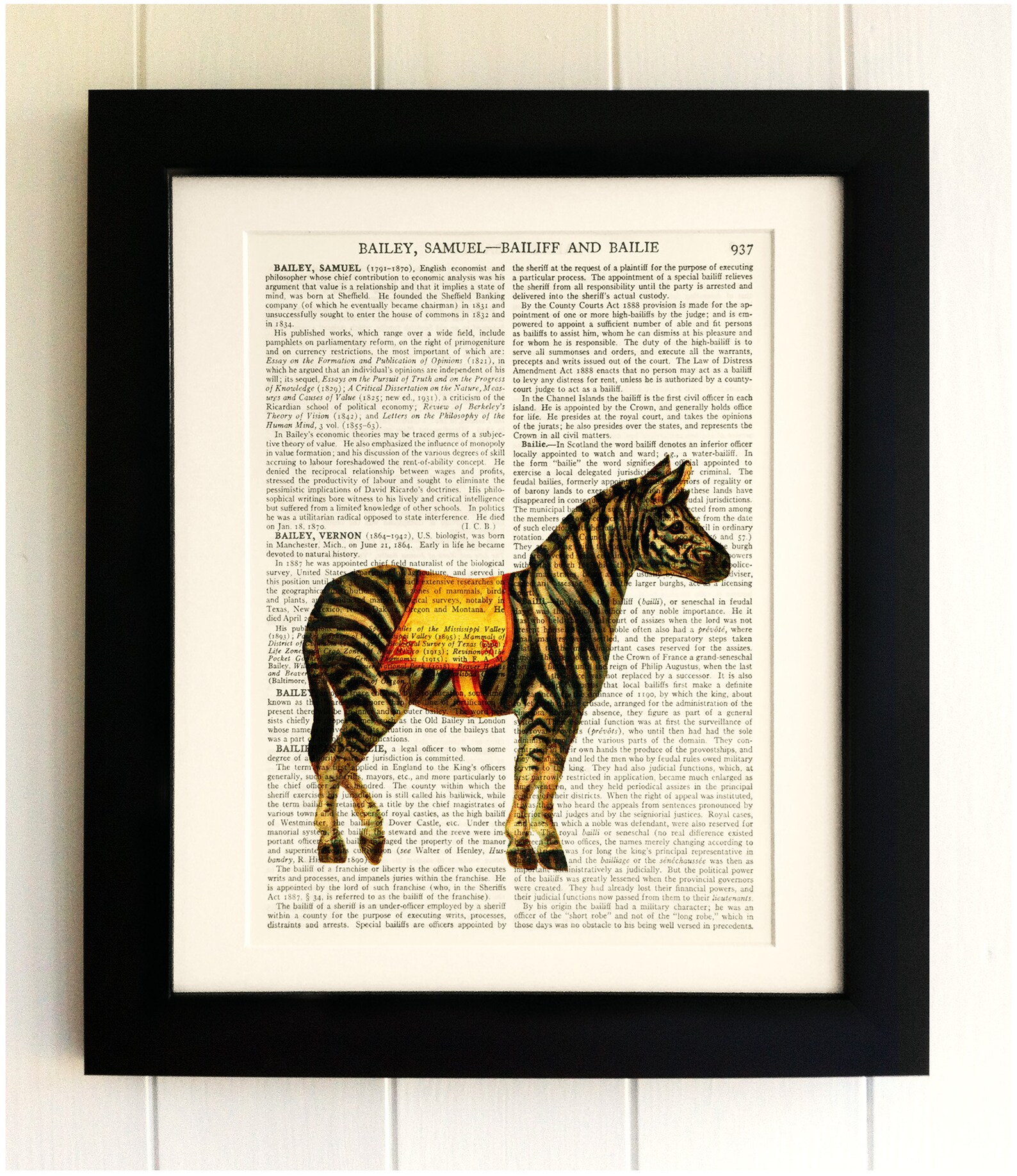 Set of 6 Art Prints on Old Antique Book Page - Circus Animals, Vintage ...