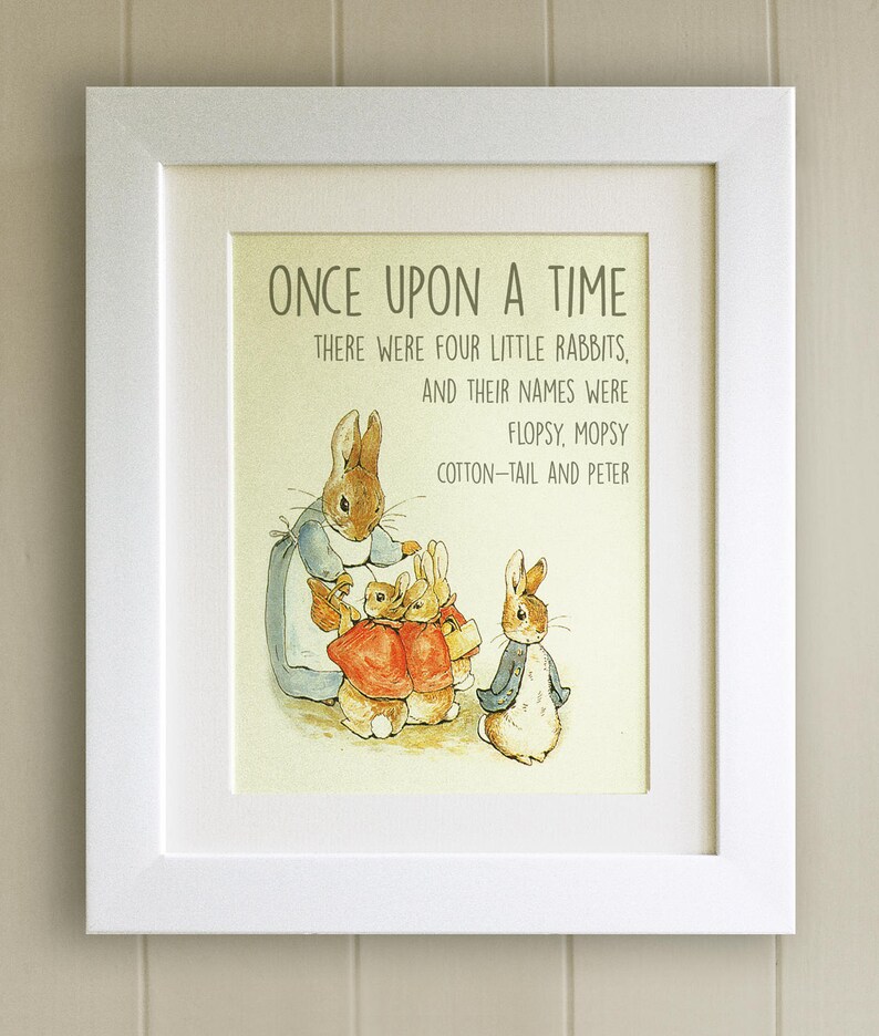 SET OF 4 Peter Rabbit Quote Prints UNFRAMED Birth - Etsy UK