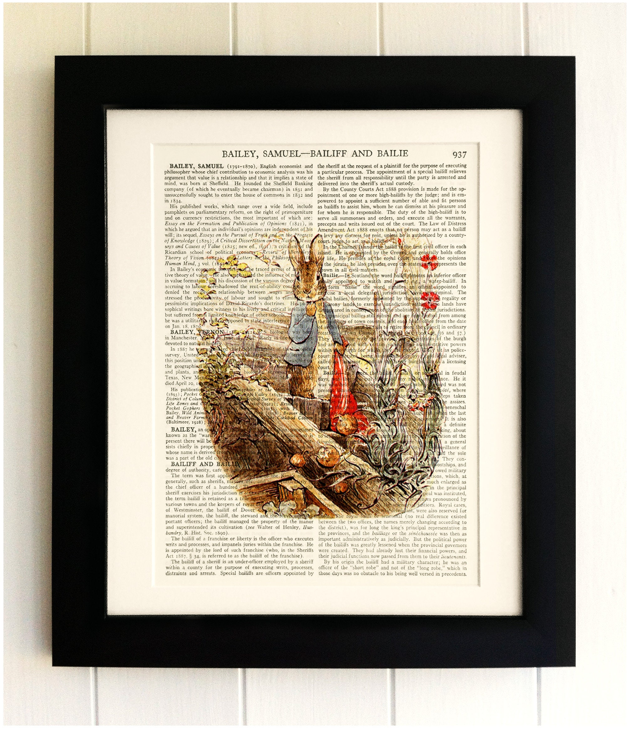 Set of 6 Art Prints on Old Antique Book Page - Beatrix Potter, Vintage ...