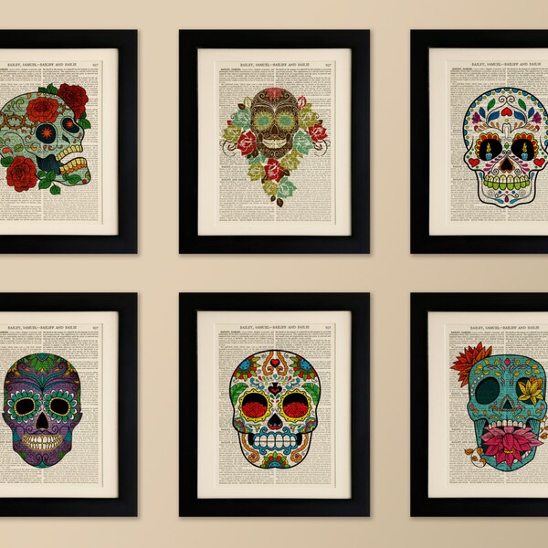 Skull Dictionary Art - Etsy