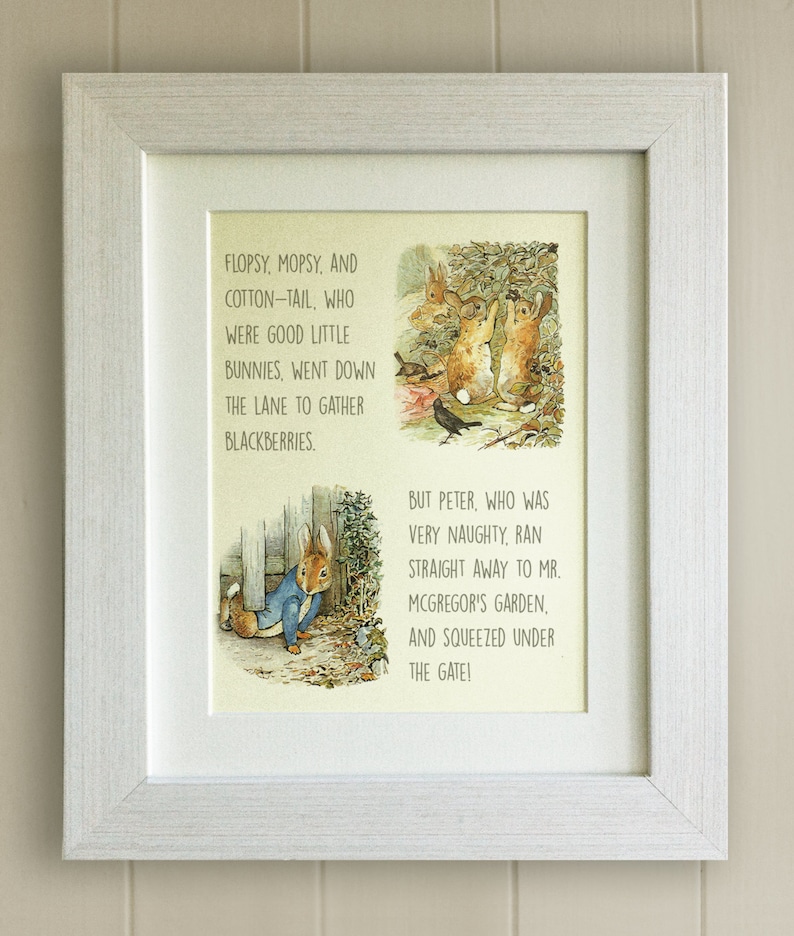 BEATRIX POTTER Peter Rabbit Quote Print New Baby/birth - Etsy