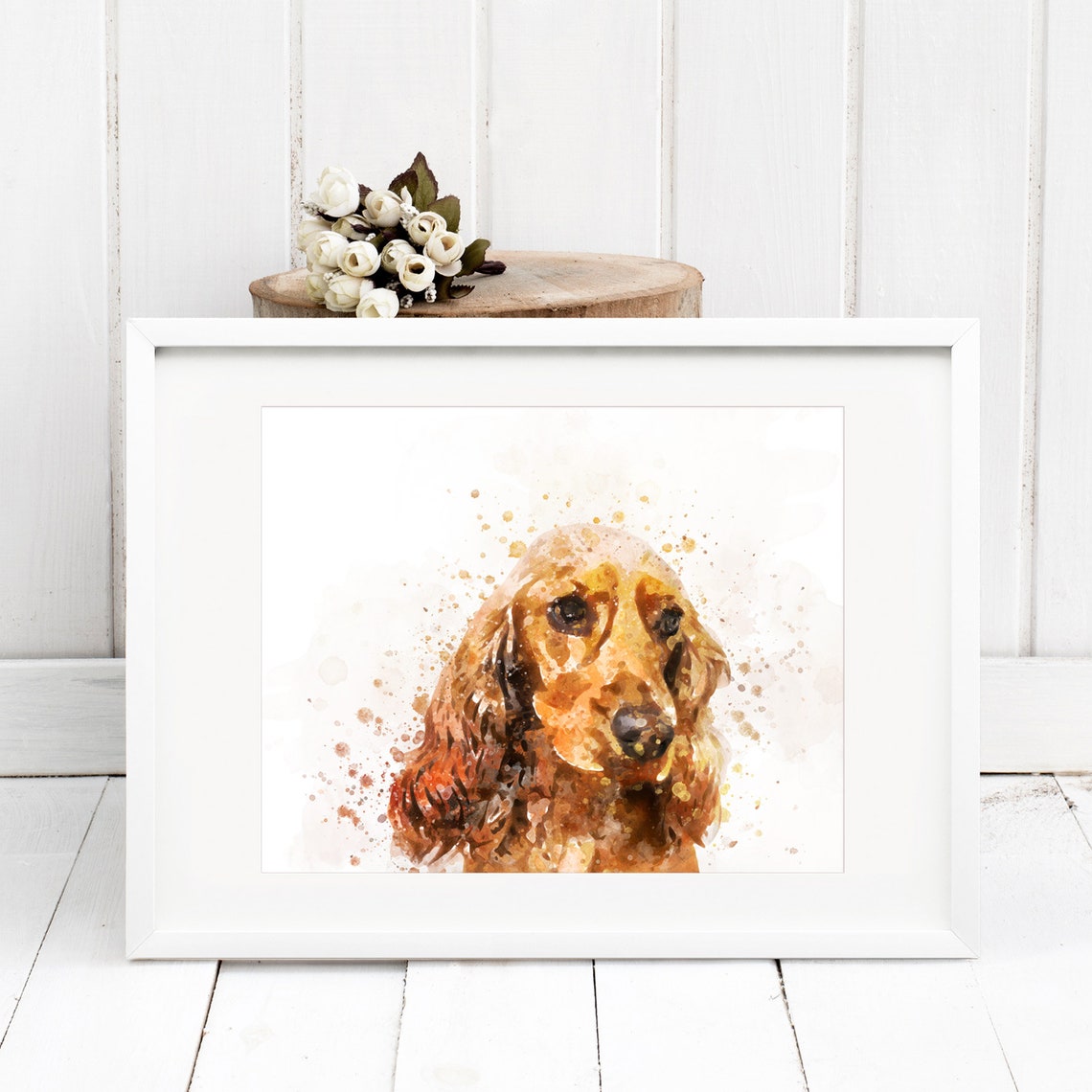 Cocker Spaniel Dog Wall Art Watercolour Print Illustration | Etsy
