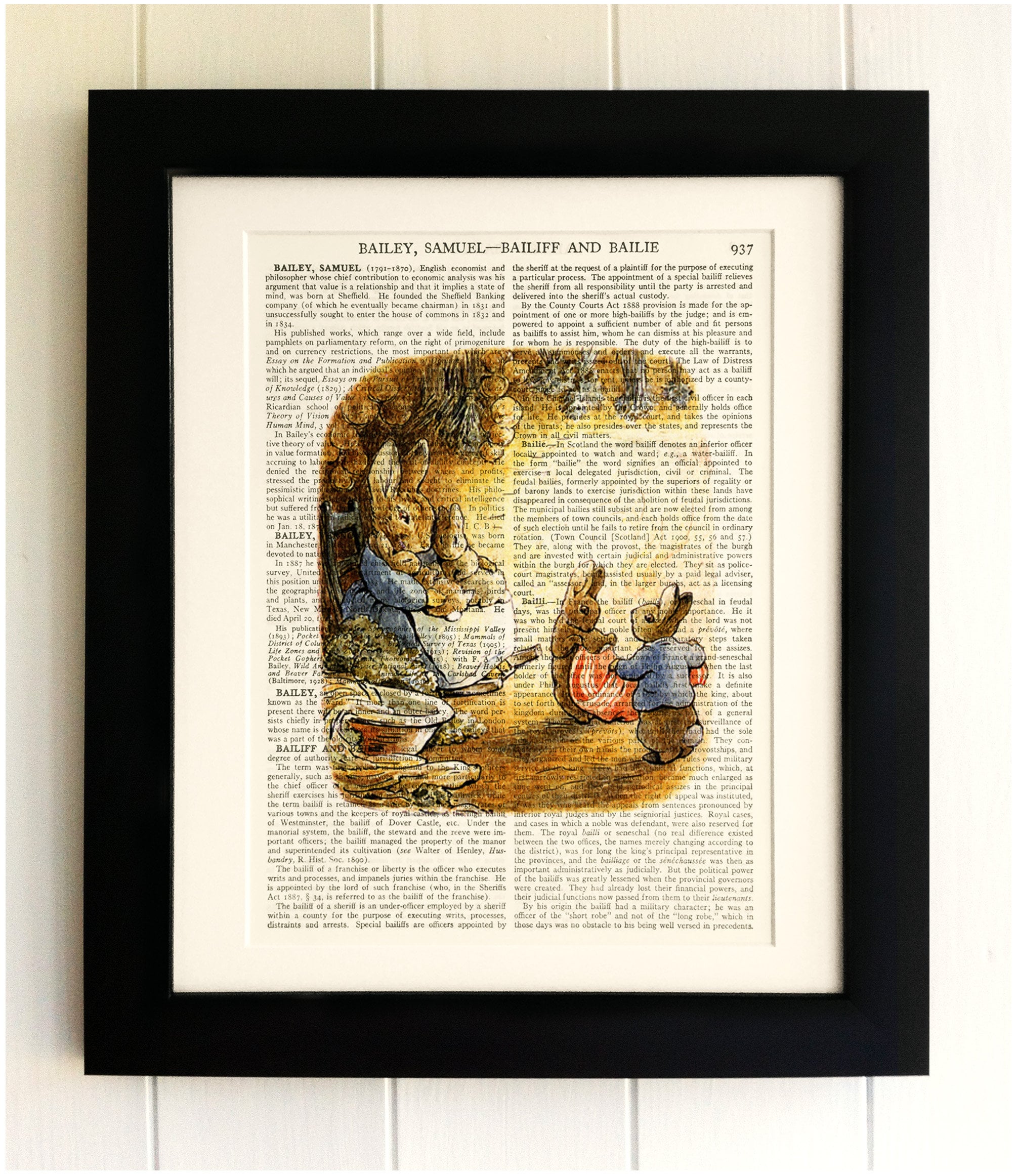Set of 6 Art Prints on Old Antique Book Page - Beatrix Potter, Vintage ...