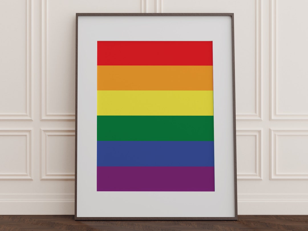 Rainbow Pride Flag Print, LGBTQIA, Unframed Print - Etsy
