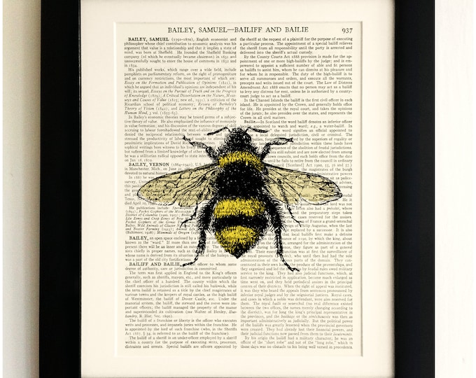 ART PRINT on Old Antique Book Page - Alice in Wonderland, Mad Hatter ...