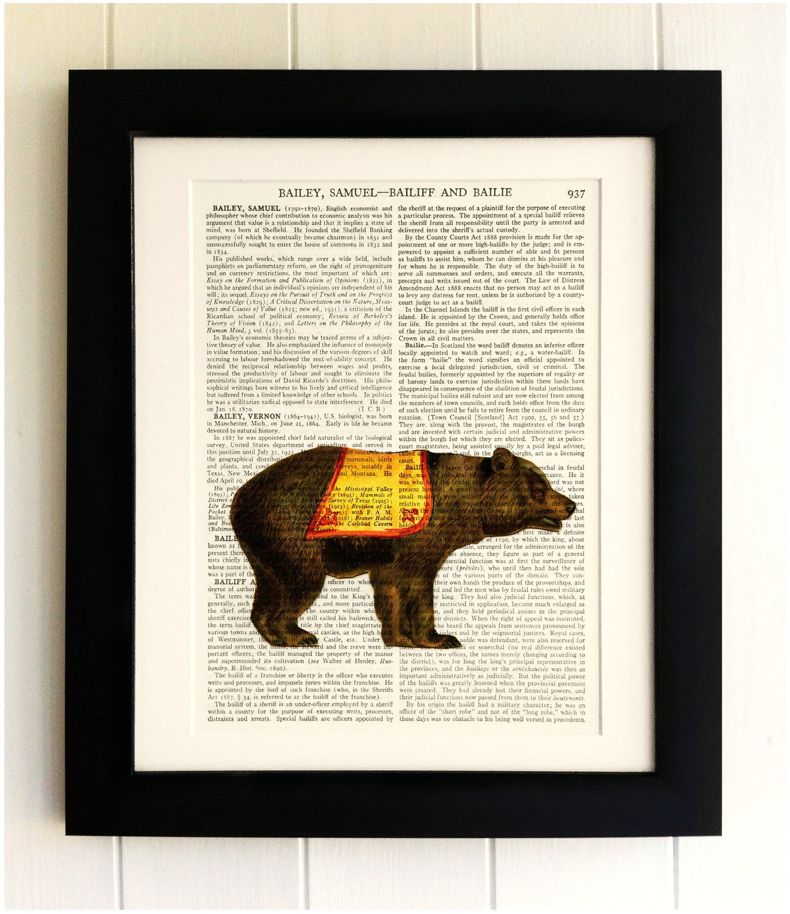 Set of 6 Art Prints on Old Antique Book Page - Circus Animals, Vintage ...