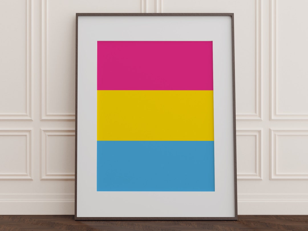 Pansexual Pride Rainbow Flag Print Lgbtqia Unframed Print Etsy