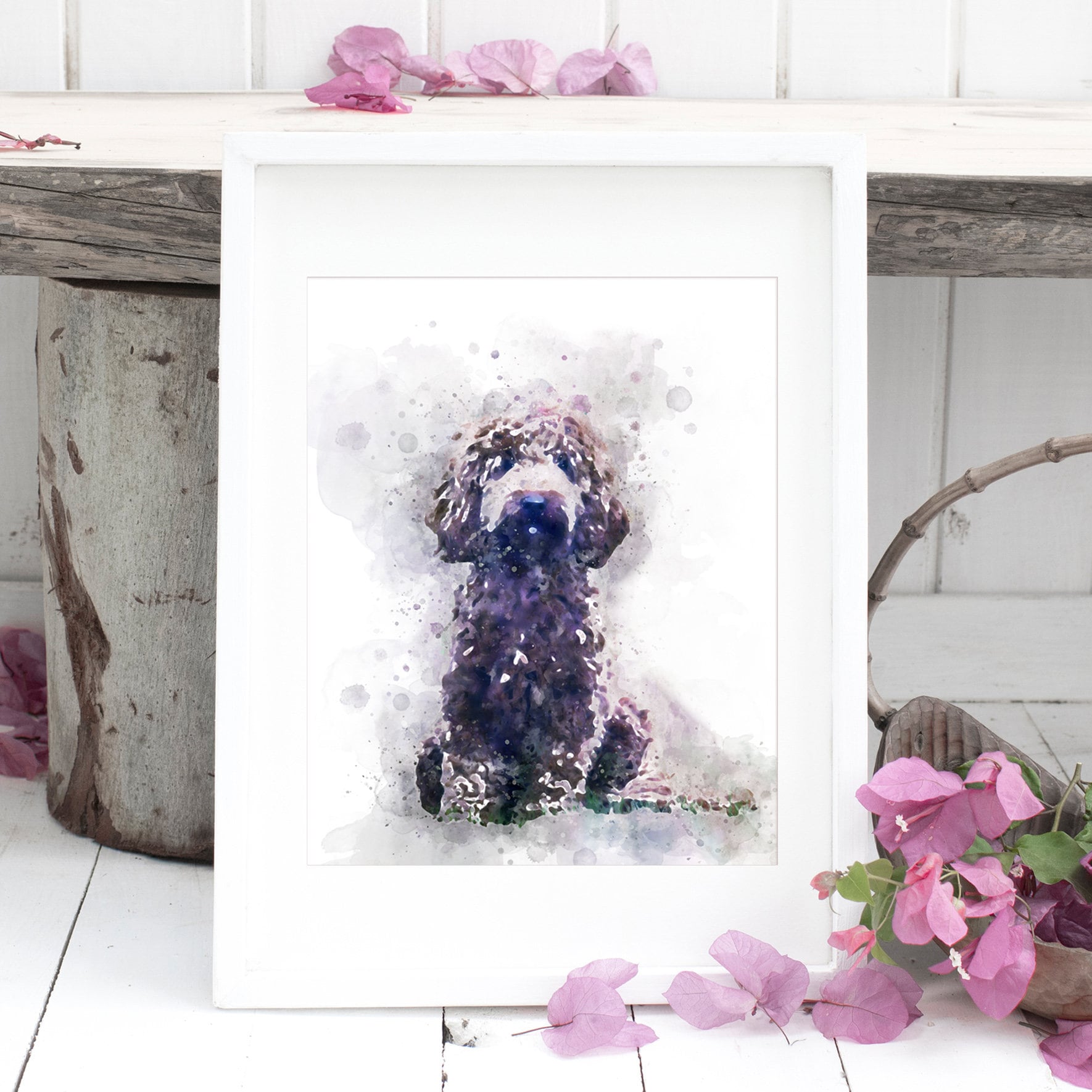 Cockapoo Dog Wall Art Watercolour Print Illustration A4 | Etsy