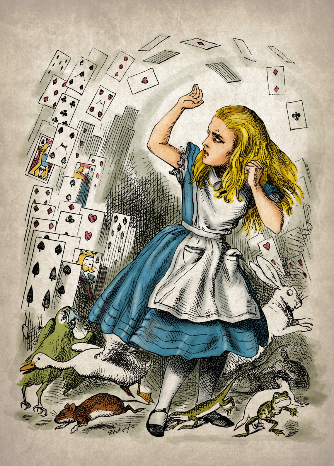 SET OF 4 Alice in Wonderland Vintage Style Prints - Etsy