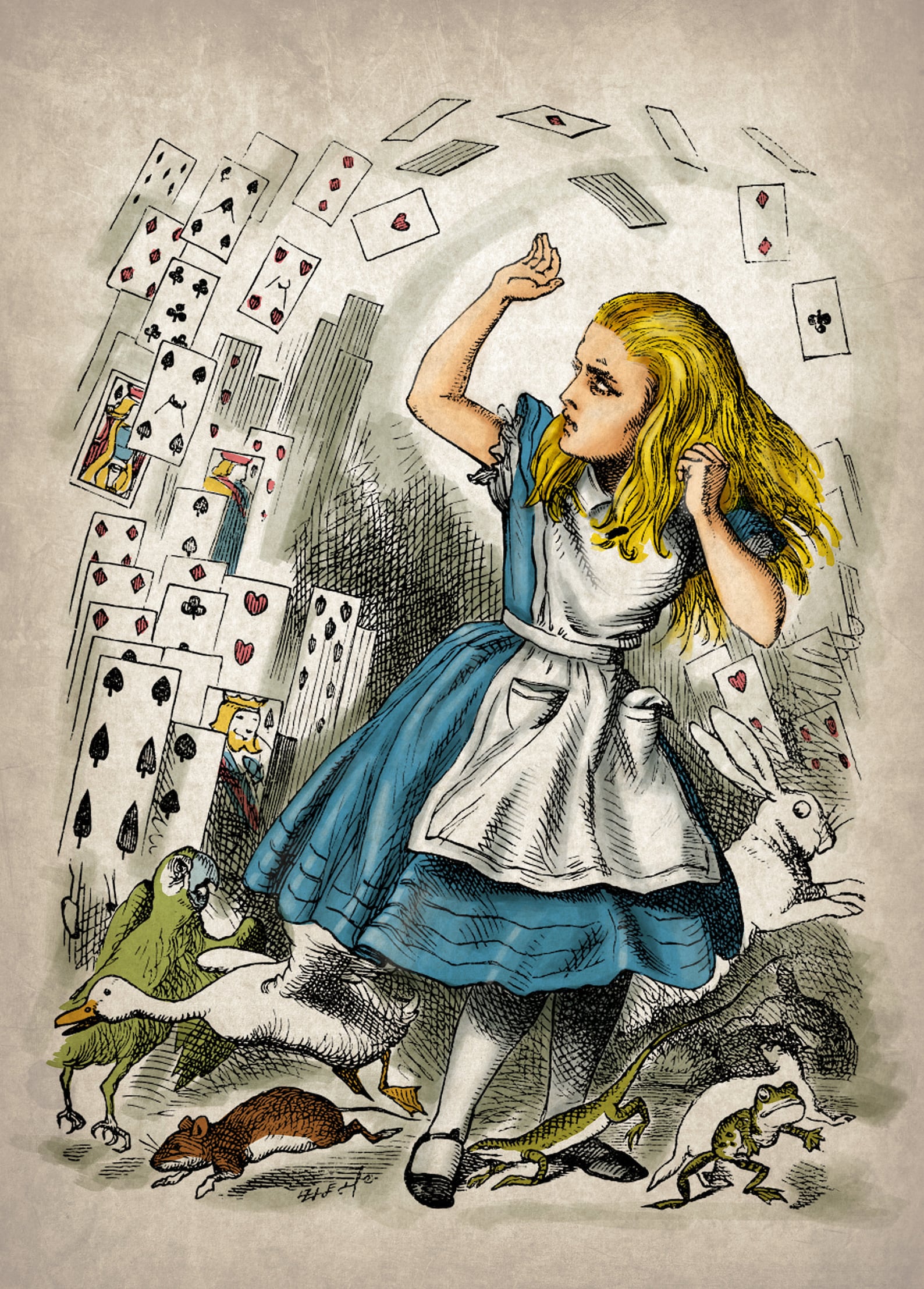 SET OF 4 Alice in Wonderland Vintage Style Prints, 5"x7" *UNFRAMED* Fab ...
