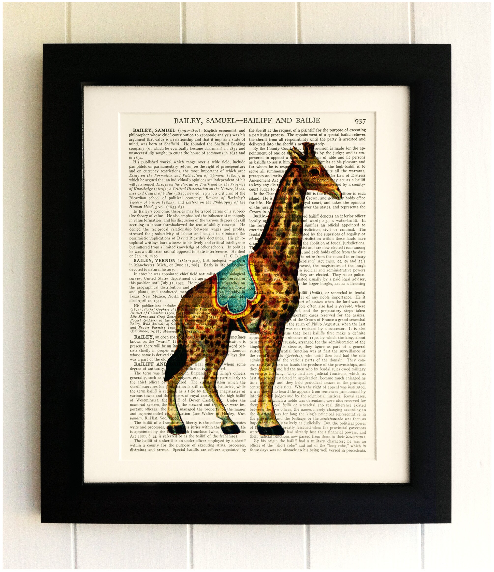Set of 6 Art Prints on Old Antique Book Page - Circus Animals, Vintage ...