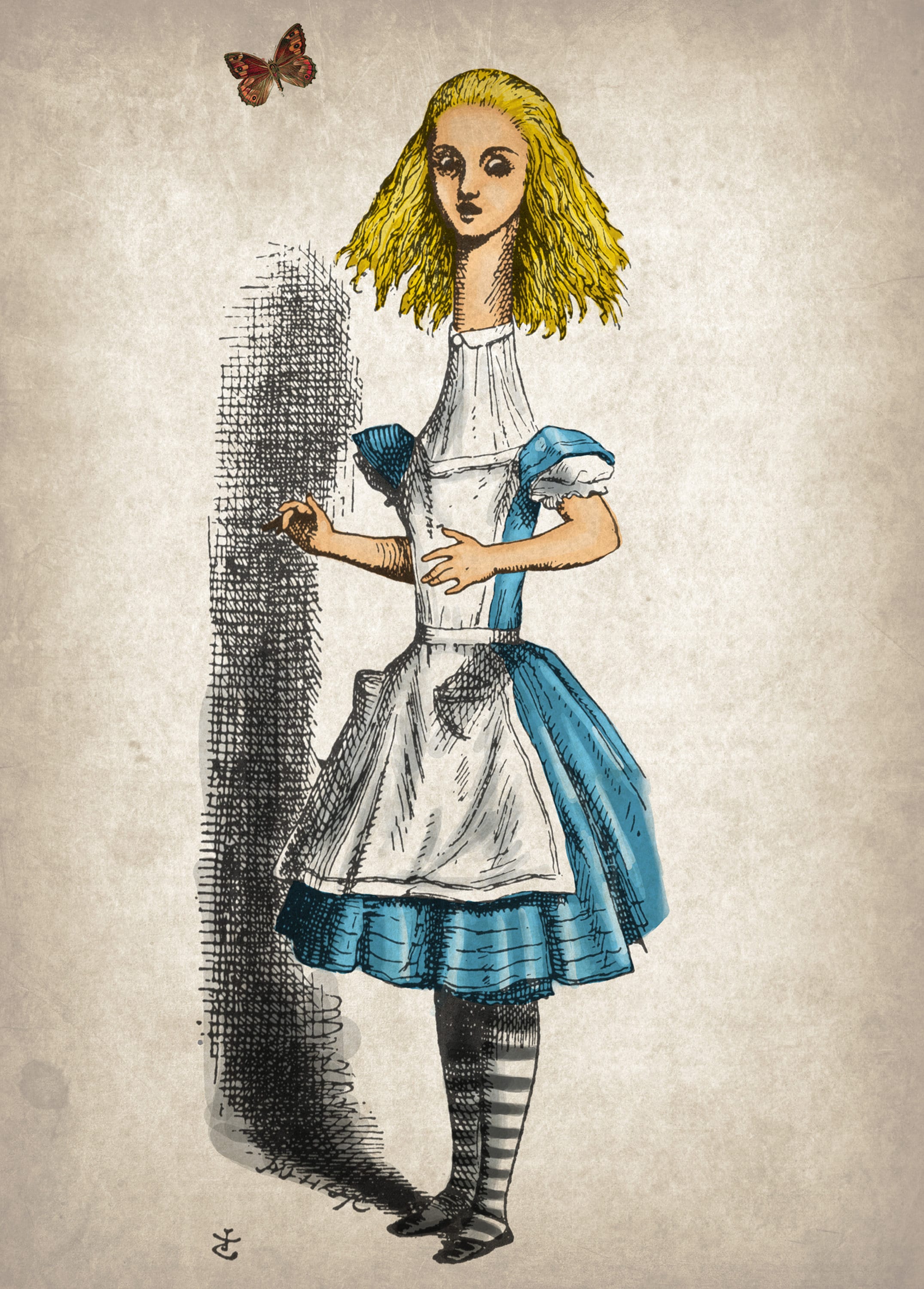 SET OF 4 Alice in Wonderland Vintage Style Prints, 5"x7" *UNFRAMED* Fab ...
