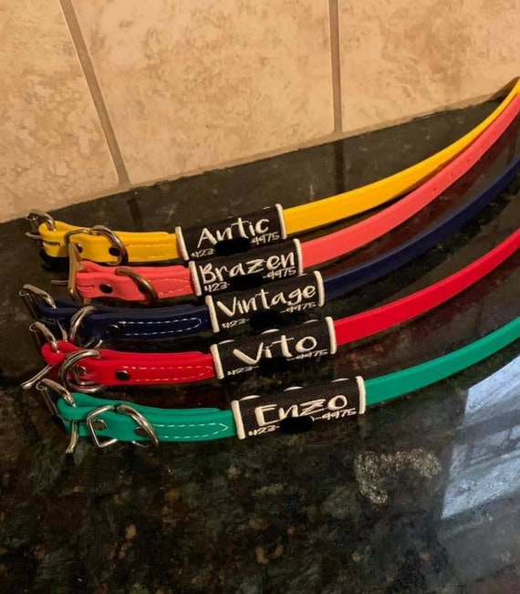 3/4in WIDTH Waterproof Snap Name Wrap for Dog Snaps Onto | Etsy