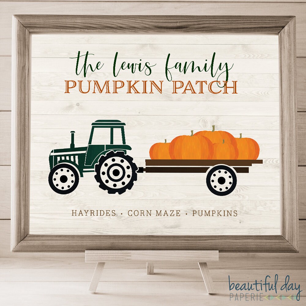 Pumpkin Patch Sign Custom Family Pumpkin Patch Sign Fall - Etsy