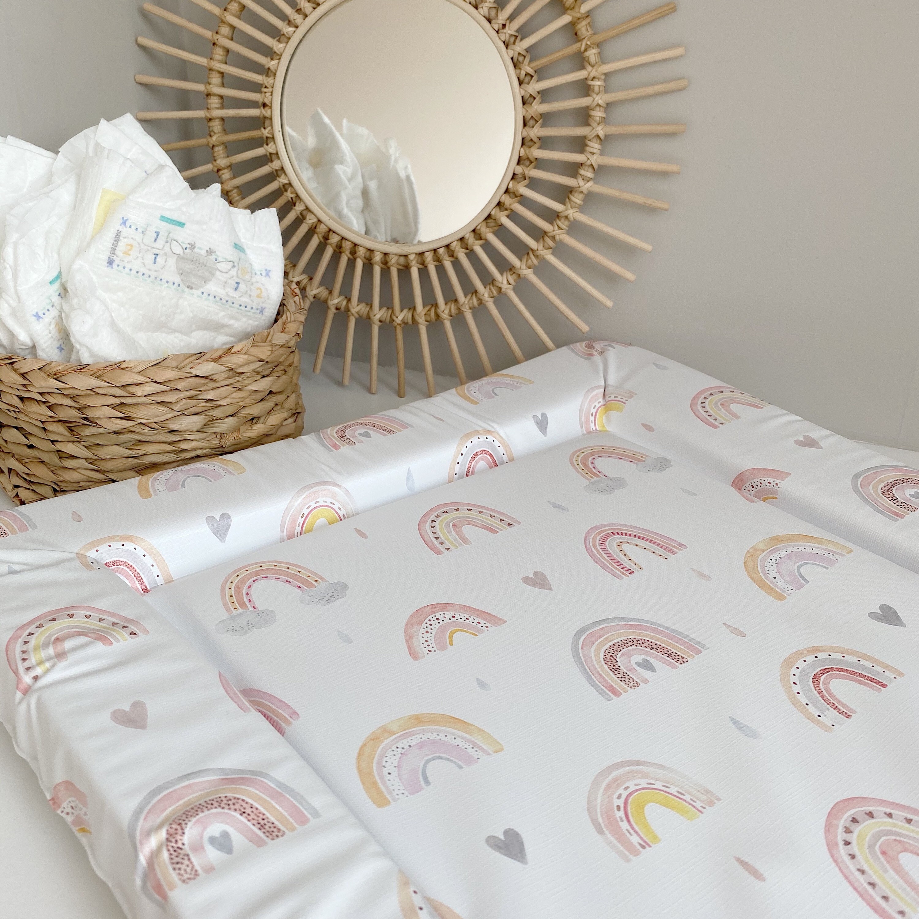 Rainbow Baby Changing Mat // Flat Changing Pad // Baby Girl - Etsy UK