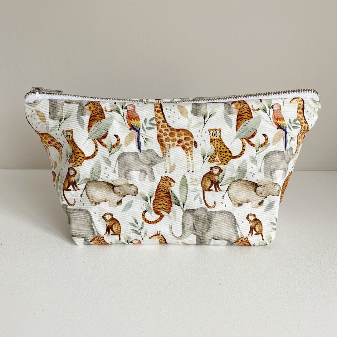 Jungle Animals Nappy Wallet | Zip Baby Changing Bag Pouch | Safari ...