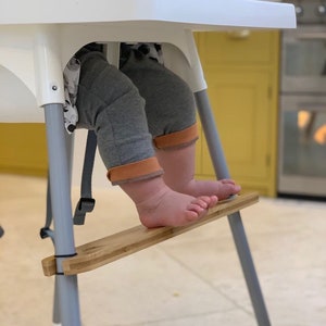 IKEA Highchair Footrest - Bamboo Wood / Adjustable Wooden Foot Rest for ...