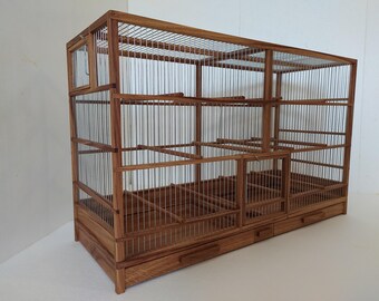 Handmade Wooden Bird Cage - Etsy