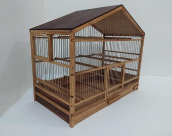 Handmade Wooden Bird Cage - Etsy