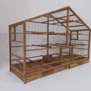 Handmade Wooden Bird Cage - Etsy
