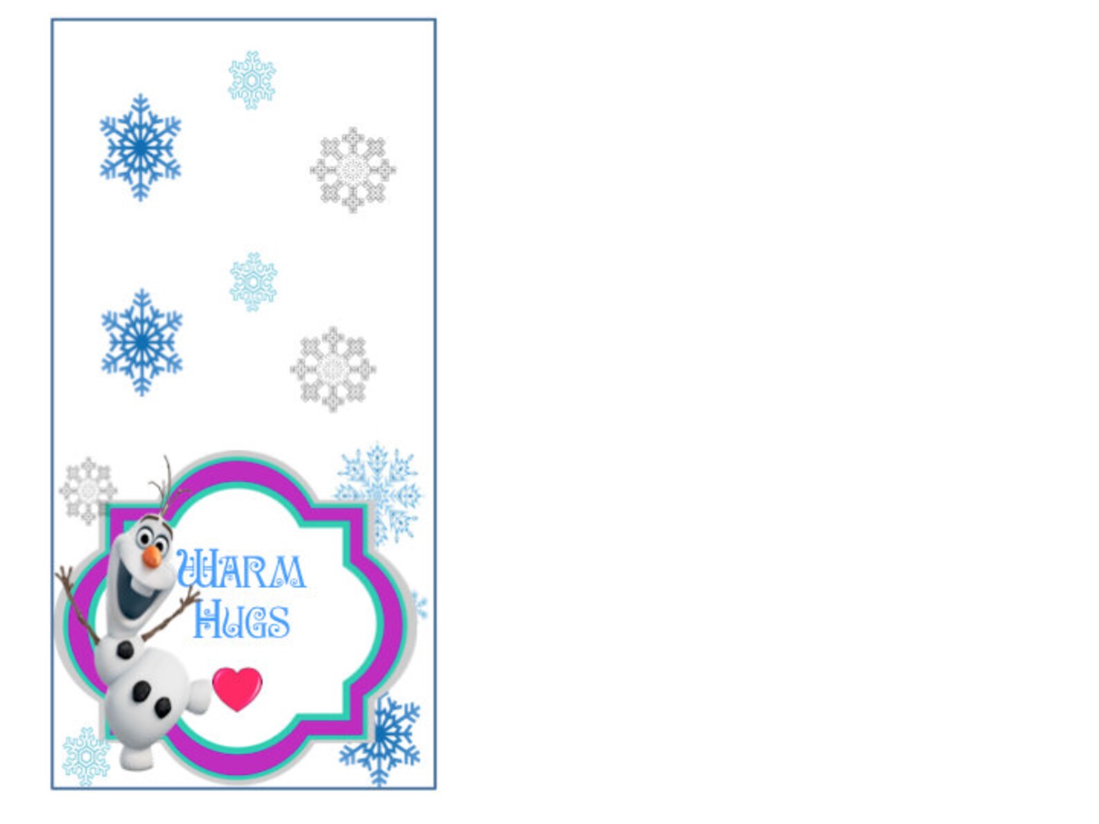 Frozen Food Cards- Downloadable Pdf File - Etsy