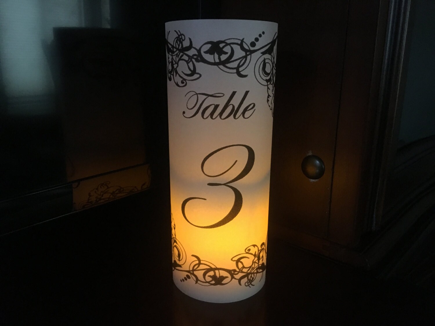 Luminary/lantern Table Numbers 1-10 ORCHID SWIRLS Design PDF File - Etsy