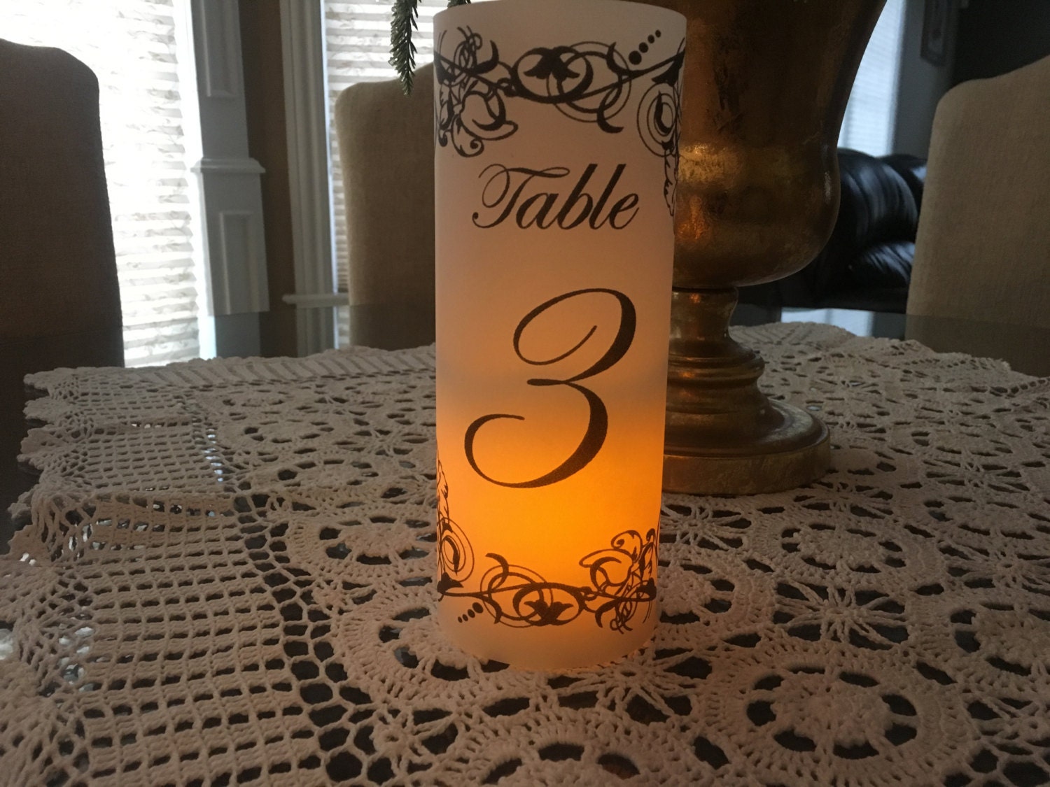 Luminary/lantern Table Numbers 1-10 ORCHID SWIRLS Design PDF File - Etsy