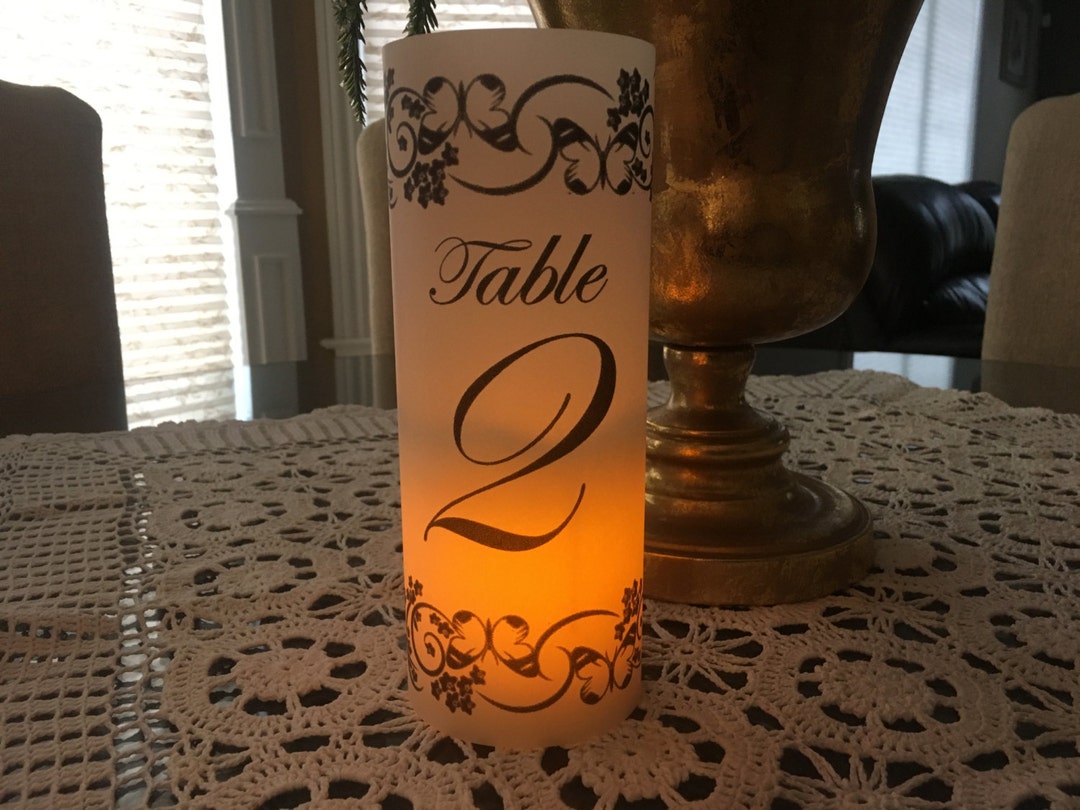 Luminary/lantern Table Numbers 1-10 BUTTERFLY SWIRLS Design PDF File - Etsy