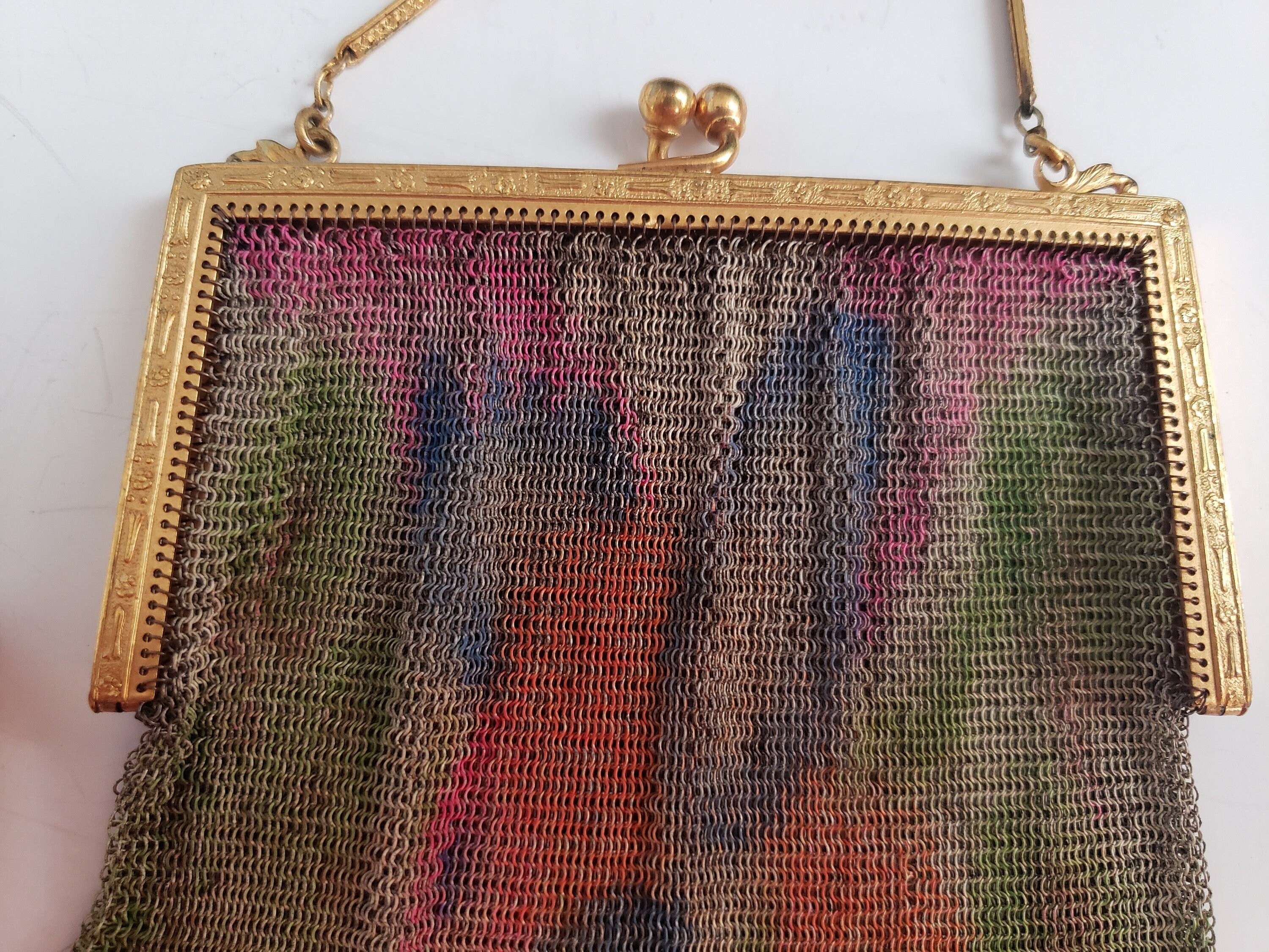 Victorian Mesh Chain Bag Small Gold Mesh Handbag - Etsy