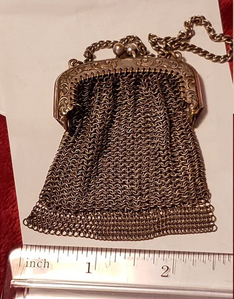 Silver, Small, Victorian Mesh Chain Handbag, 1890's Mesh Handbag, Item ...