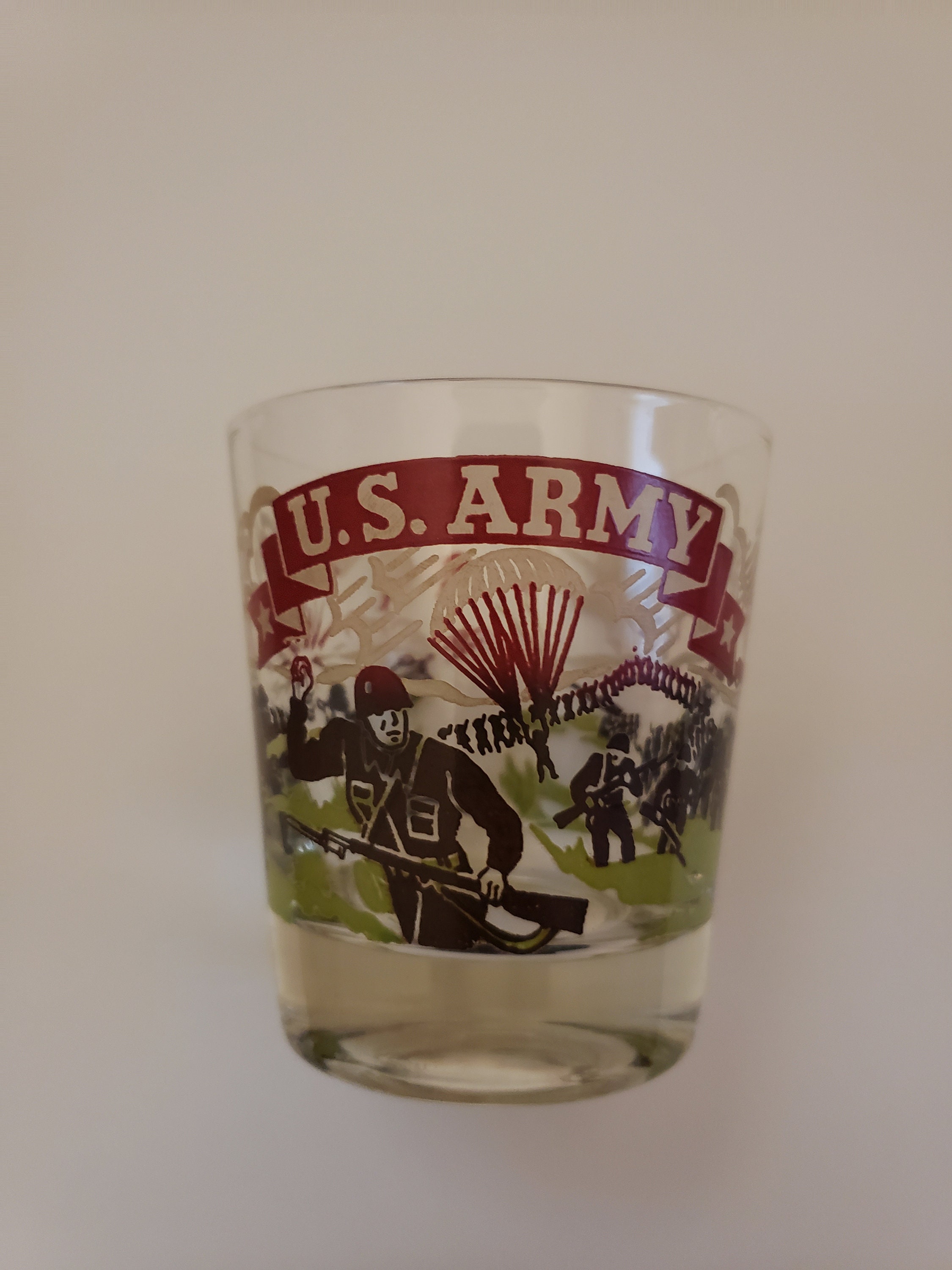 WW2, US Army Commemorative Glasses, Military, 4 Bourbon Glasses and 4 ...