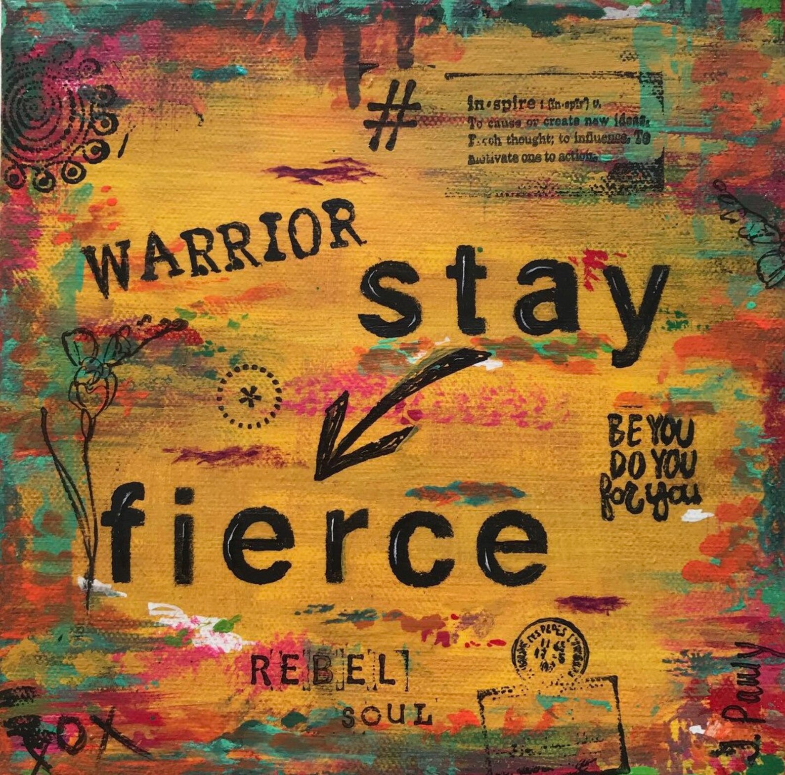 Stay Fierce Empower Strong Woman Warrior Stay True Rebel - Etsy